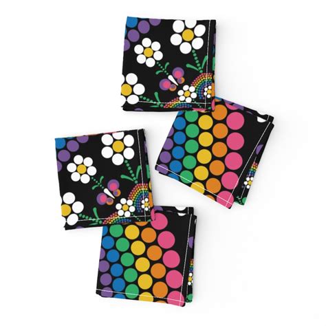 24” Maximalist Rainbow Daisy Dot The Difference Mandala Art Deco