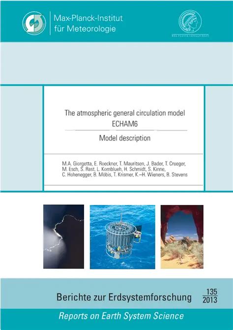 The Atmospheric General Circulation Model Echam6 Model Description Docslib