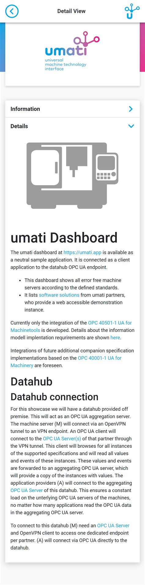 how to display a software product in the umati dashboard umati