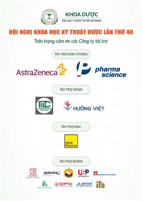 CHƯƠNG TRÌNH HỘI NGHỊ KHOA HỌC KỸ THUẬT DƯỢC LẦN THỨ