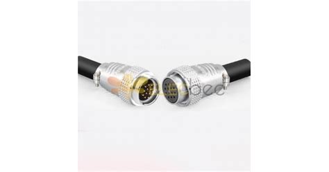 Elecbee Tp28 14 Pin Aviation Connectors Male And Female Docking Cable Connector Straight Metal