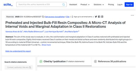 Preheated And Injected Bulk Fill Resin Composites A Micro Ct Analysis Of Internal Voids And