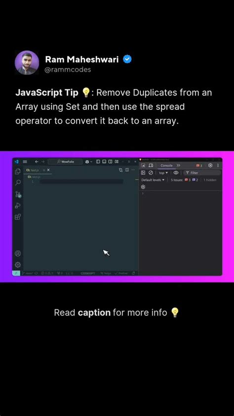 Ram Maheshwari Web Developer 👨‍💻 Javascript Tip 💡 Remove