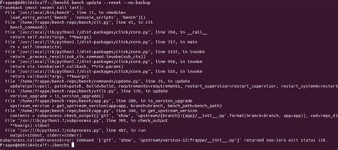 Error While Updating Erpnext 12 Frappe Forum