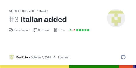 italian added by bevilh2o · pull request 3 · vorpcore vorp banks · github