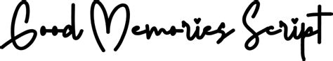 Good Memories Demo Script Font