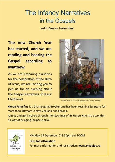 The Infancy Narratives In The Gospels Titipounamu Study And Joy