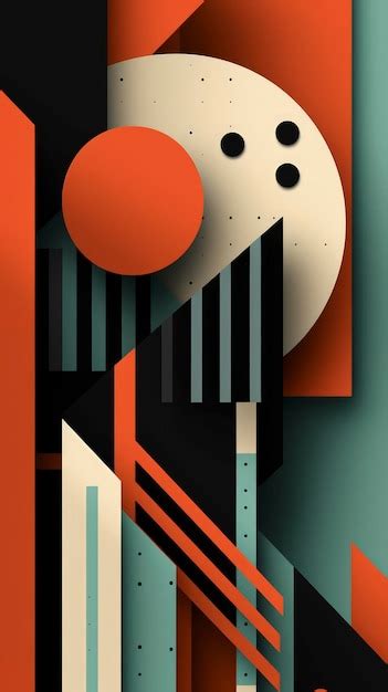 Premium Ai Image Abstract Design With Bold Angular Shapes And Contrasting Color Palette Ai