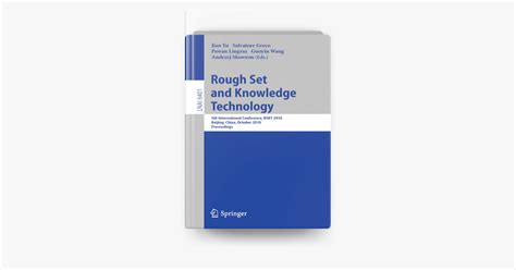 ‎rough Set And Knowledge Technology On Apple Books