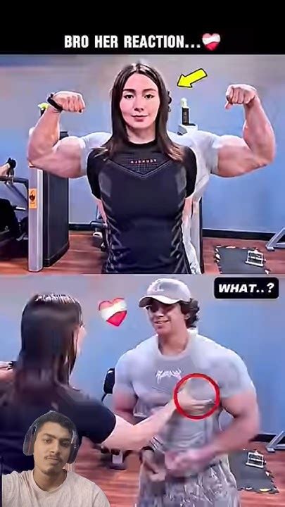 Girl Shock Bro Rock🥶bodybuilder Reaction Shorts Edit Youtube