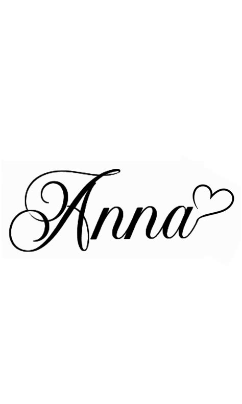 Anna Name Tattoo In Cursive