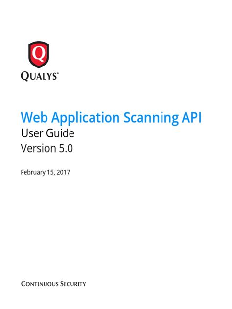 Qualys Was Api User Guide Pdf Application Programming Interface