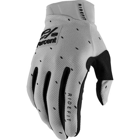 100 Ridefit Slide Silver Motorcycle Cross Enduro Mtb Gloves For Sale