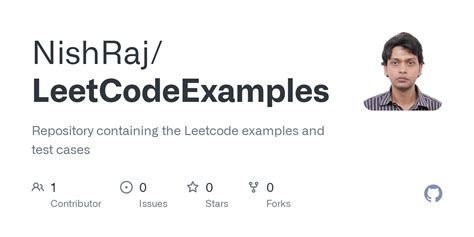 GitHub NishRaj LeetCodeExamples Repository Containing The Leetcode Examples And Test Cases