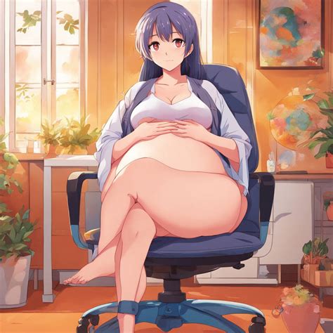 Huge Pregnant Belly While Sitting On Chair By Secretfetish2023 On