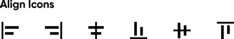 Alignment Icons Collection Align Icon Set Set Of Black Editing And