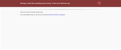 error database help librenms community