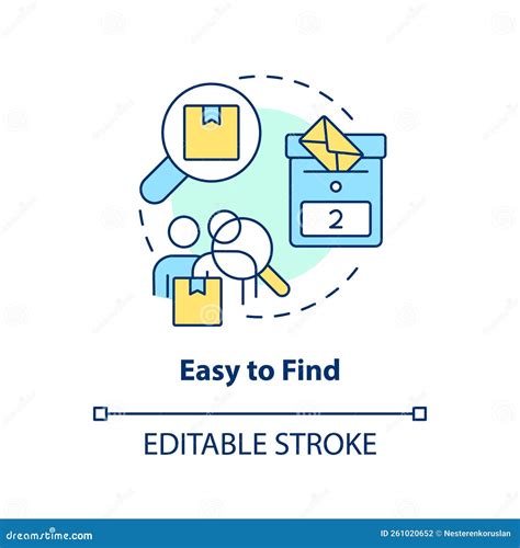 Easy To Find Concept Icon Stock Vector Illustration Of Pros 261020652