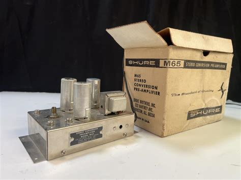 Lot Shure Stereo Conversion Pre Amplifier Model M 65 All Tube With