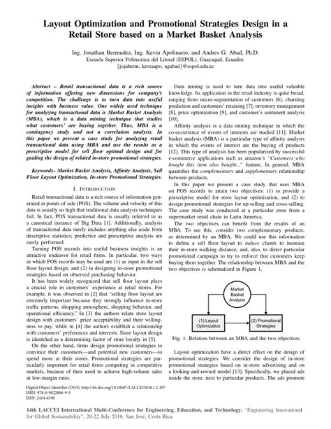 Pdf Layout Optimization And Promotional Strategies Design In A Retail Store Based On A Market