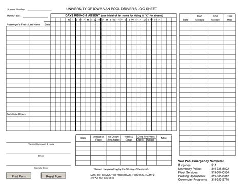 Free Printable Drivers Daily Log Book Templates Excel Pdf Example