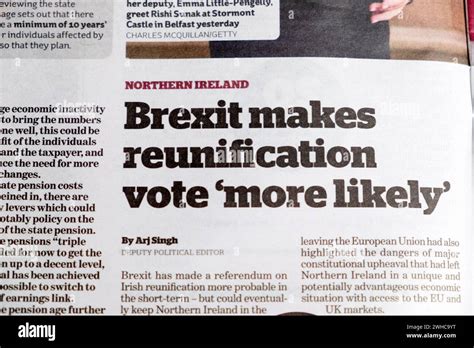 Brexit Makes Reunification Vote More Likely Inews I Newspaper