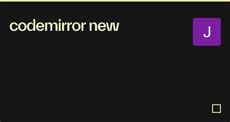 Codemirror New Codesandbox