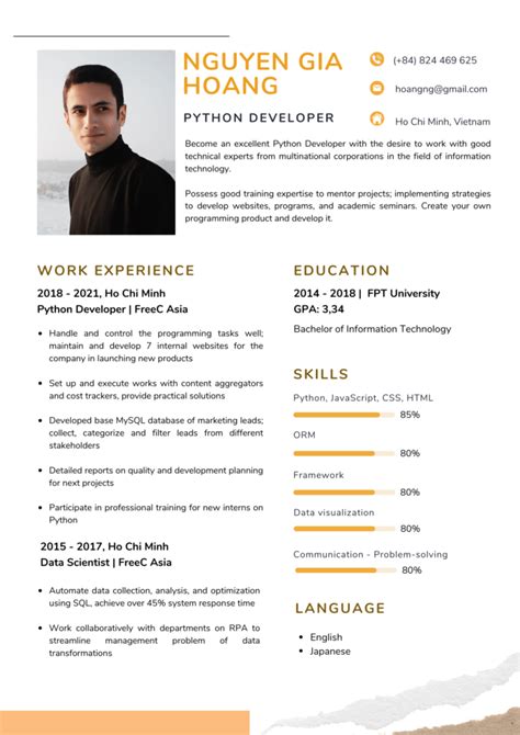 CV Python có gì Cách viết CV Python chuẩn cho dân IT freeC Blog