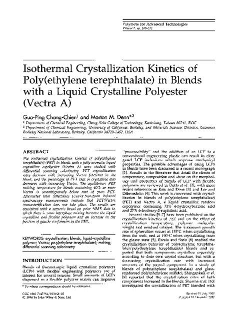 Pdf Isothermal Crystallization Kinetics Of Polyethylene Iii Influence Of The Sample Preparation