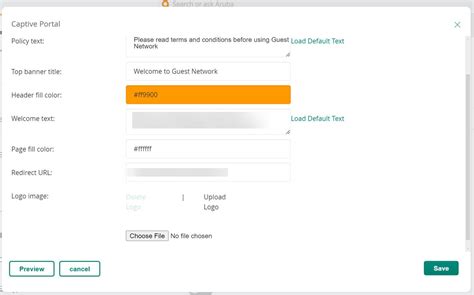 Captive Portal Page Configuration Issue Wireless Access