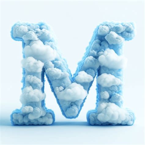 Surreal Pastel Cloud Monogram Design Of Letter A Playground