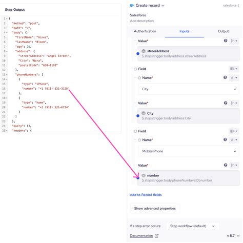 Mapping Data Between Steps Tray Documentation