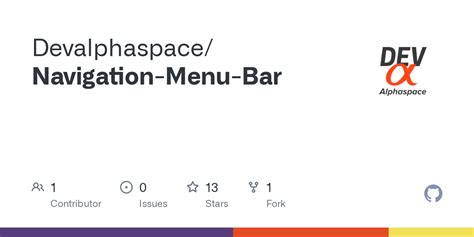 Github Devalphaspace Navigation Menu Bar