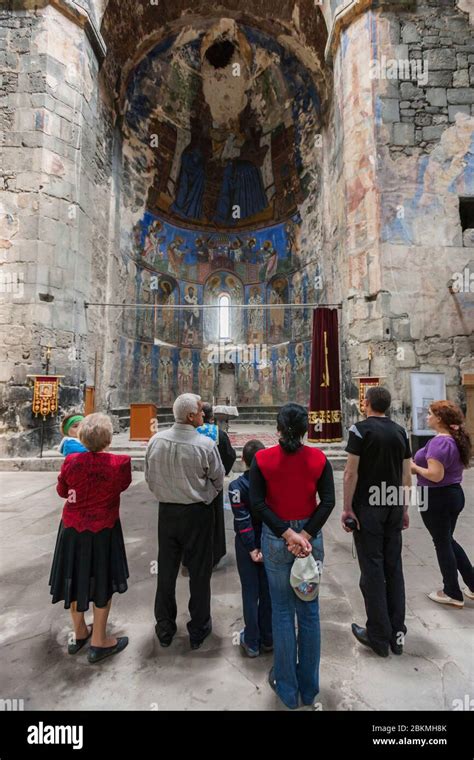 Interior And Frescoes Of Akhtala Monastery Armenian Church Medieval