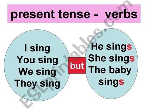 Third Person Singular Verbs List