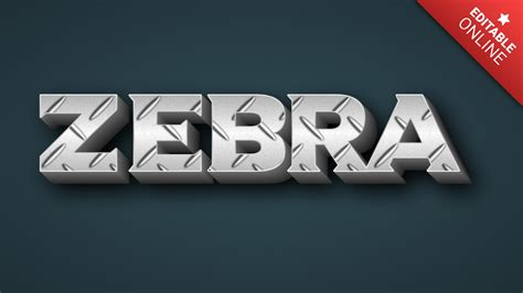 Zebra Text Effect Generator