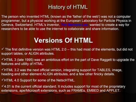 Learn Html Basics Ppt