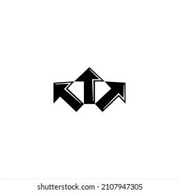Simple Trade Arrow Vector Logo Design Stock Vector Royalty Free Shutterstock