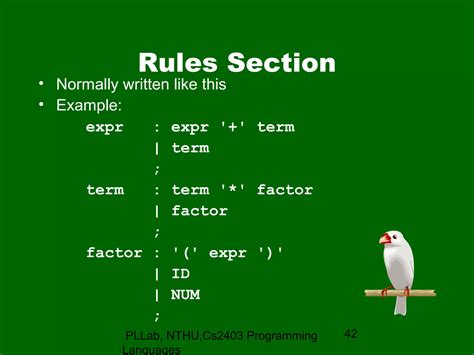 lex and yacc ppt ppt programming languages computing