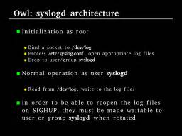 Openwall GNU Linux Presentation Slides