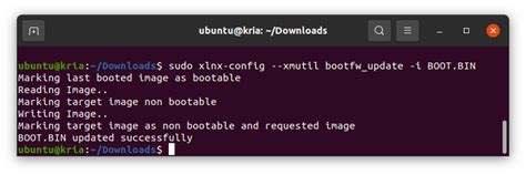 Update Kria Boot Firmware Fpga Developer