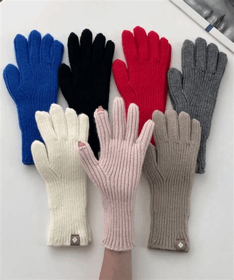 11할인 오늘출발 스마트폰 터치 롱롱 겨울 니트 방한 손가락 골지 장갑 핑거홀 No60 에이블리