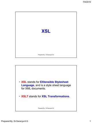 XSL XSLT Pdf