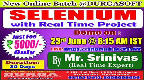 Selenium Online Training Durgasoft Youtube
