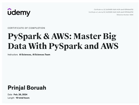 Prinjal Boruah On Linkedin Completed Pyspark And Aws Master Big Data
