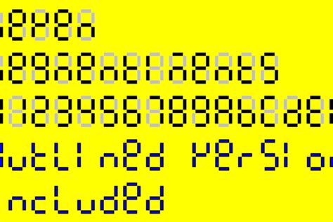Seven Segmentiments Font Free 7 Segment Display Typeface
