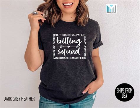 Billing Squad Shirt Medical Coder Team Tshirt Medical Biller Group Tees Clinical Coding