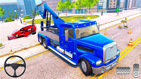 Police Tow Truck Emergency Rescue Car Transporter Police Tow Truck