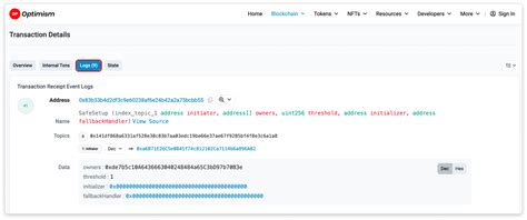 Scrollscan Information Center Event Logs