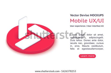 Isometric Concept Design Application Ui Ux Stock Vector Royalty Free Shutterstock